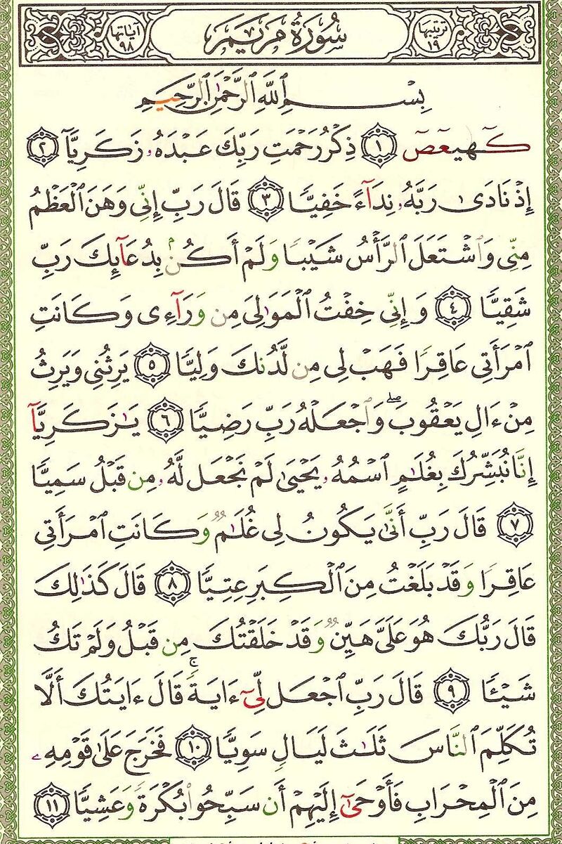 Surah Maryam - wikishia